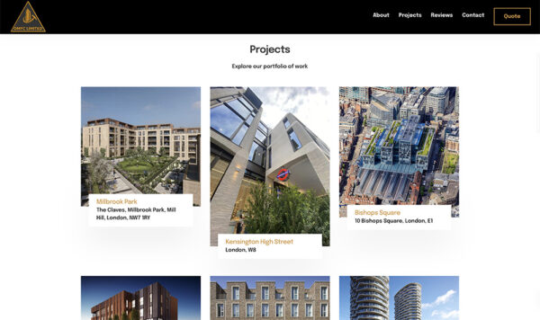 Construction Industry Website Design in London | for £295