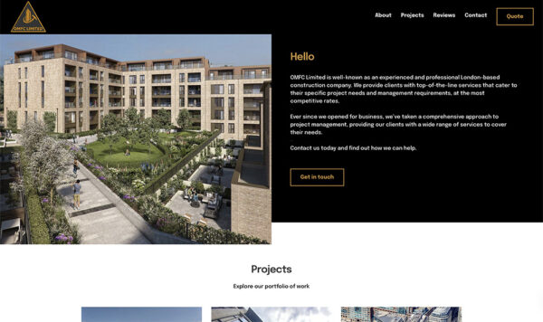 Construction Industry Website Design in London | for £295